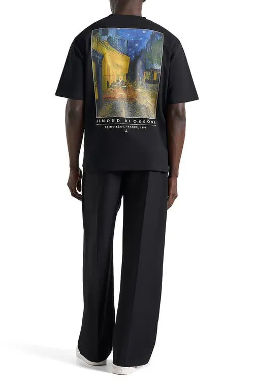 Manière De Voir Anders Cafe Terrace At Night Cotton T-shirt