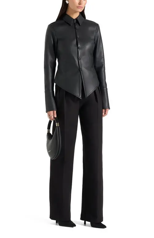 Manière De Voir Vegan Leather Cinch Shirt
