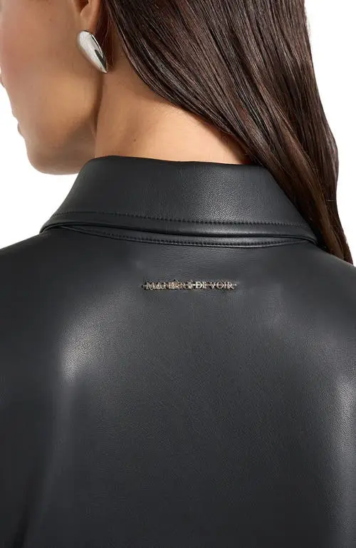 Manière De Voir Vegan Leather Cinch Shirt
