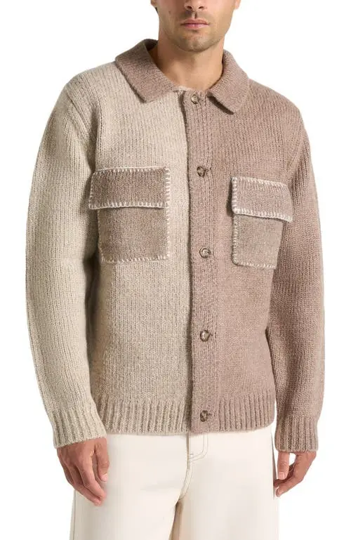 Manière De Voir Color Block Mohair-blend Cardigan