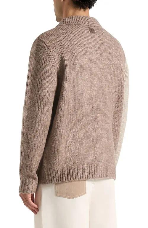 Manière De Voir Color Block Mohair-blend Cardigan