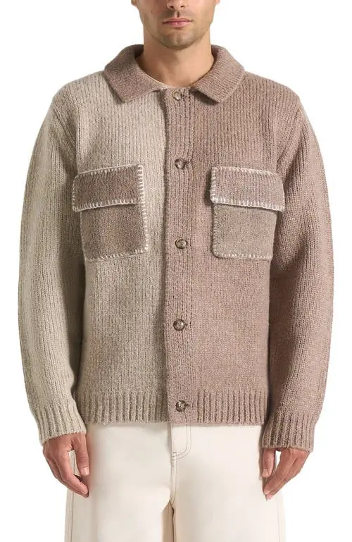Manière De Voir Color Block Mohair-blend Cardigan