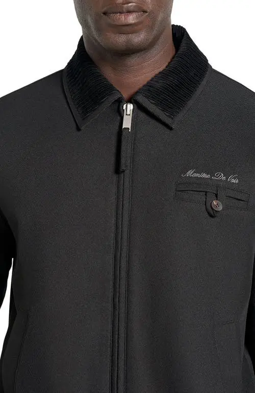 Manière De Voir Twill Signature Jacket - Black