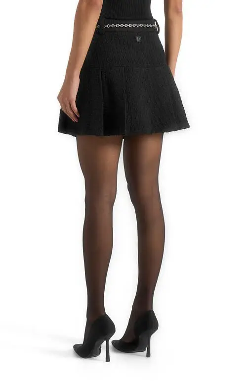 Manière De Voir Edith Tweed Pleated Skort With Chain Detail