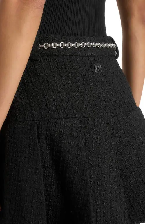Manière De Voir Edith Tweed Pleated Skort With Chain Detail
