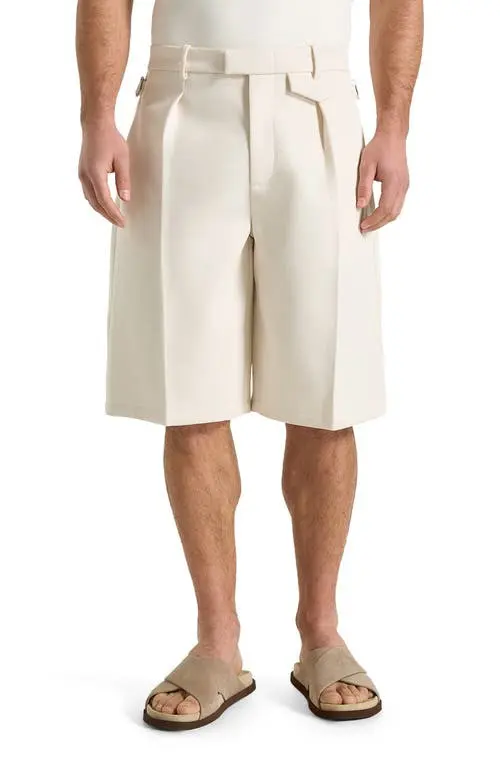 Manière De Voir Auguste Tailored Twill Bermuda Shorts - Cream