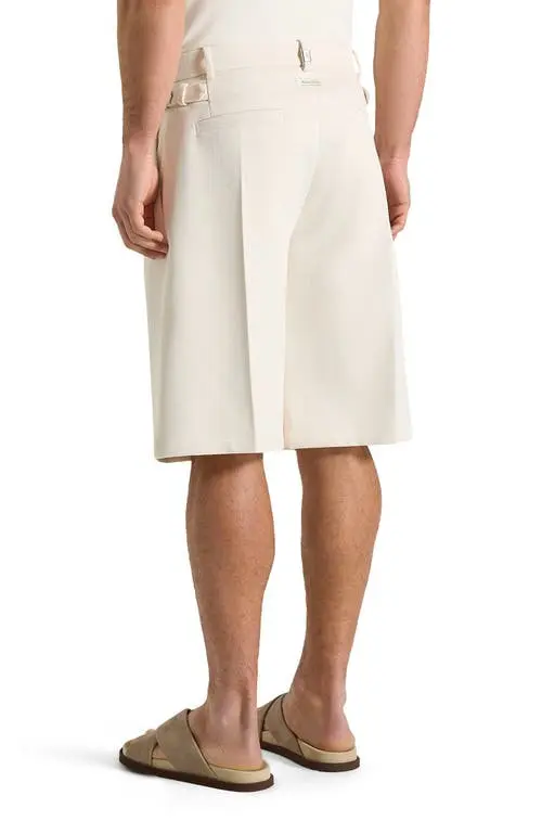 Manière De Voir Auguste Tailored Twill Bermuda Shorts - Cream