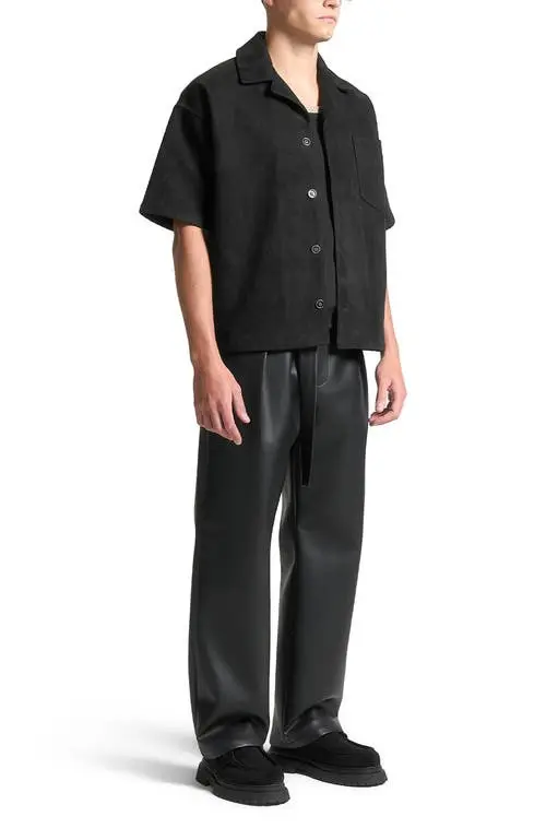 Manière De Voir Luc Boxy Suede Shirt