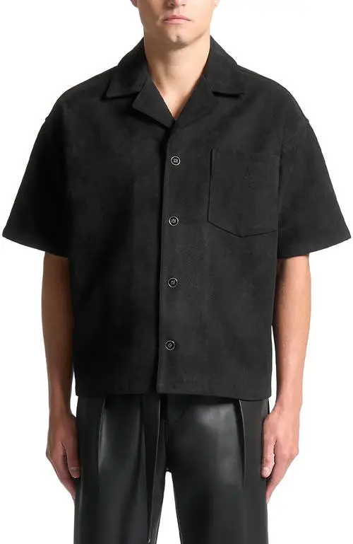 Manière De Voir Luc Boxy Suede Shirt