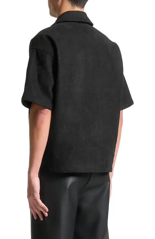 Manière De Voir Luc Boxy Suede Shirt