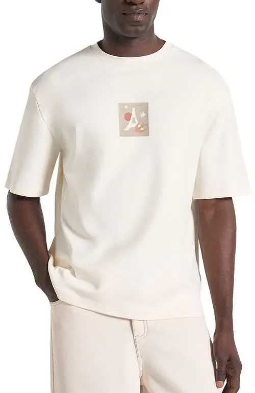Manière De Voir Thibault Bird Detail Cotton T-shirt - Cream