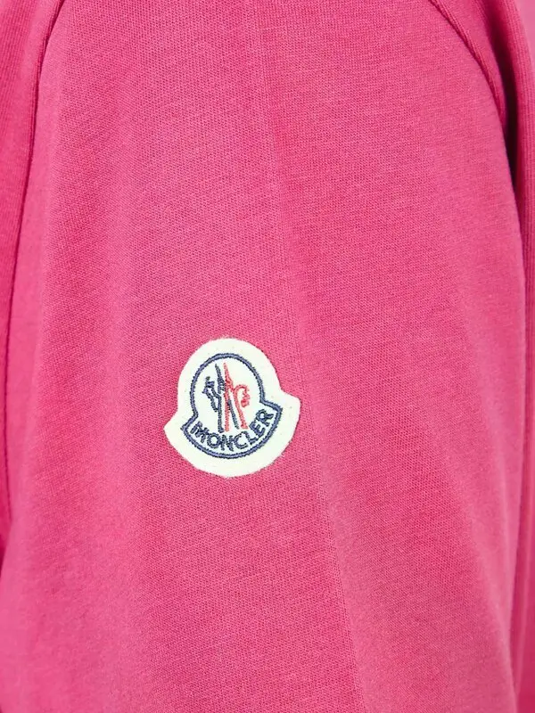 Moncler Embroidered Logo T-shirt - Pink