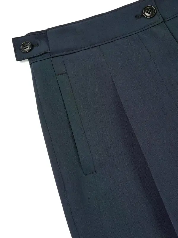 STUDIO TOMBOY Pleated Wide-leg Trousers - Blue