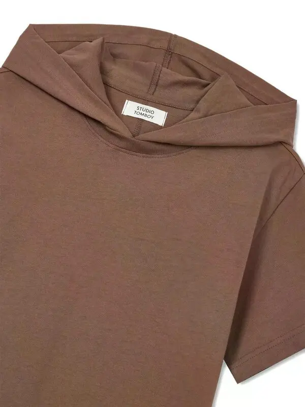 STUDIO TOMBOY Short Sleeve Textured Hoodie