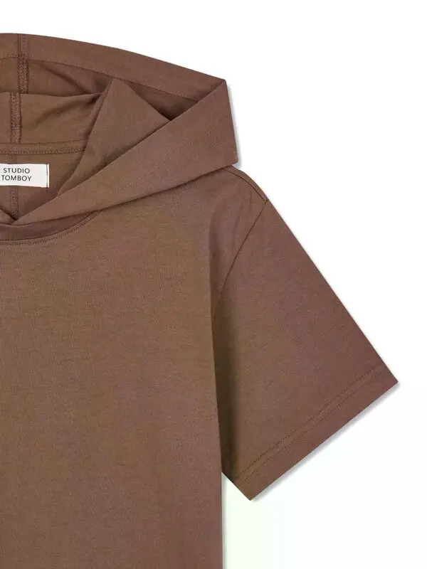 STUDIO TOMBOY Short Sleeve Textured Hoodie