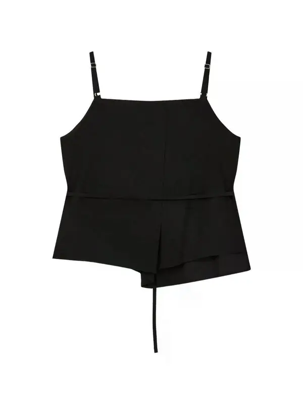 STUDIO TOMBOY Belted Asymmetric Hem Top