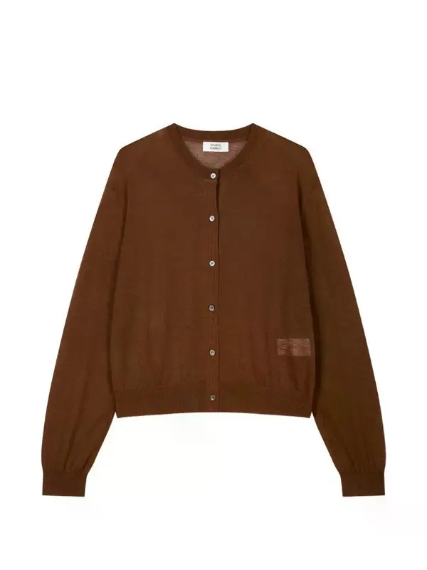 STUDIO TOMBOY Ribbed-trim Button-up Cardigan