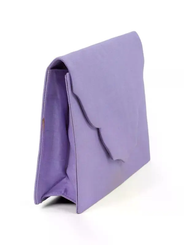 Saint Laurent 1980s Scalloped Silk Clutch Bag