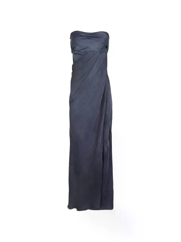 CORTANA Elira Draped Strapless Maxi Dress - Blue