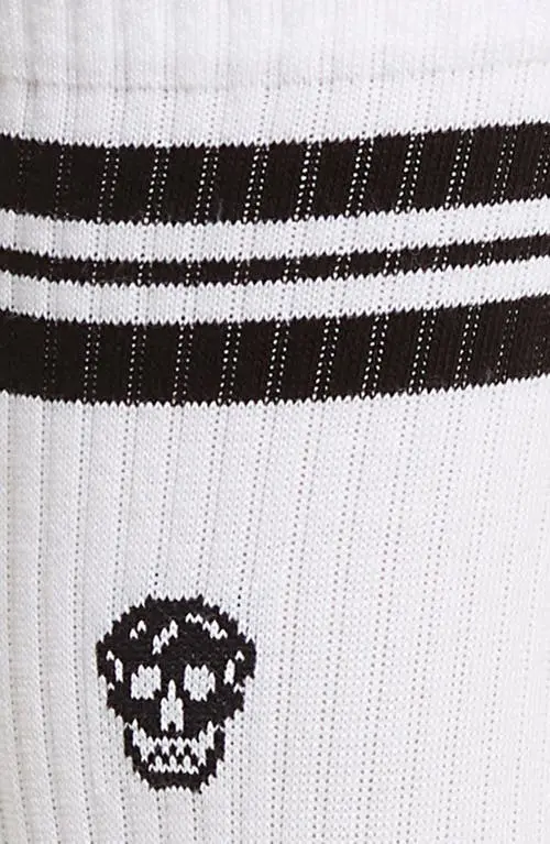 Alexander McQueen Skull Stripe Crew Socks
