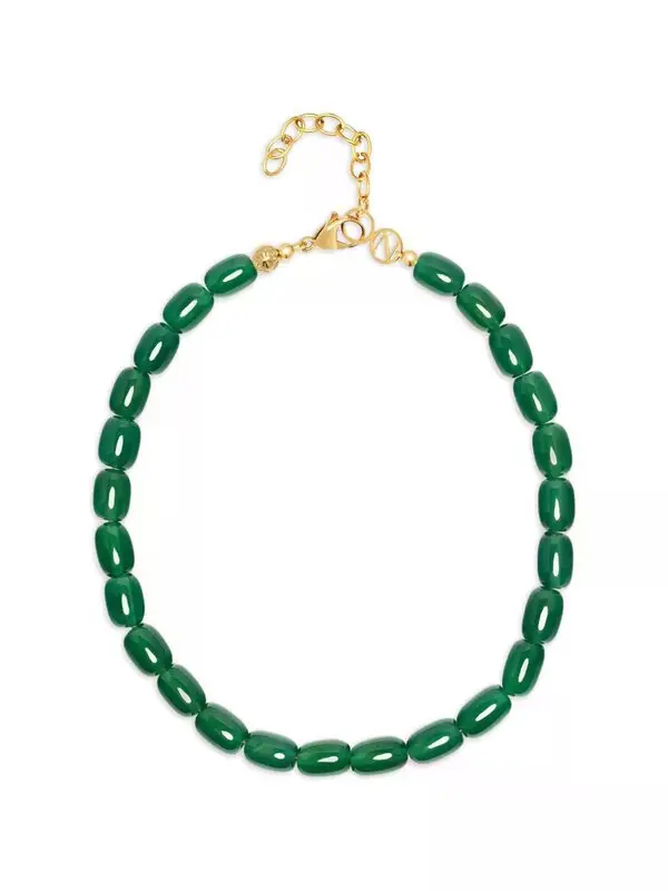 NIALAYA JEWELRY Beaded Agate Necklace With -tone Hardware - Gold