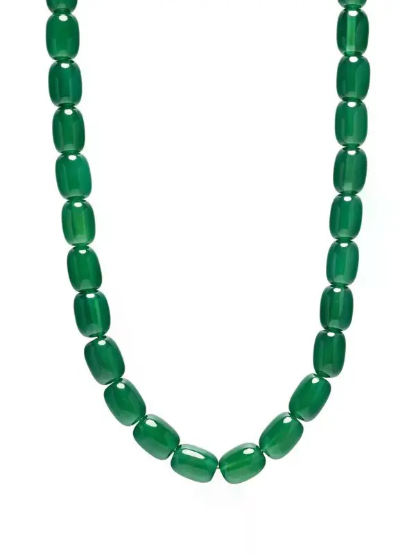 NIALAYA JEWELRY Beaded Agate Necklace With -tone Hardware