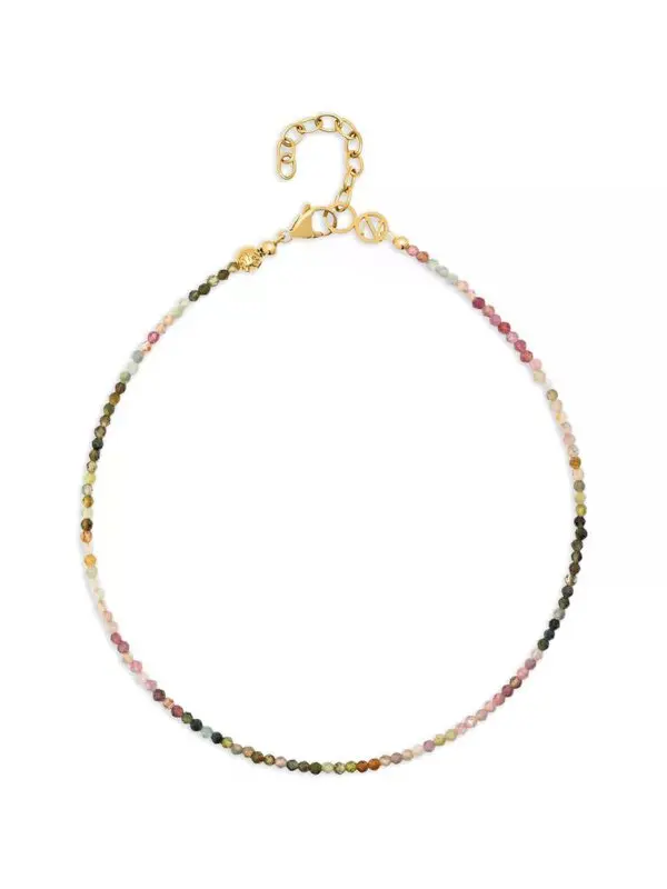 NIALAYA JEWELRY Beaded Tourmaline Necklace - Gold