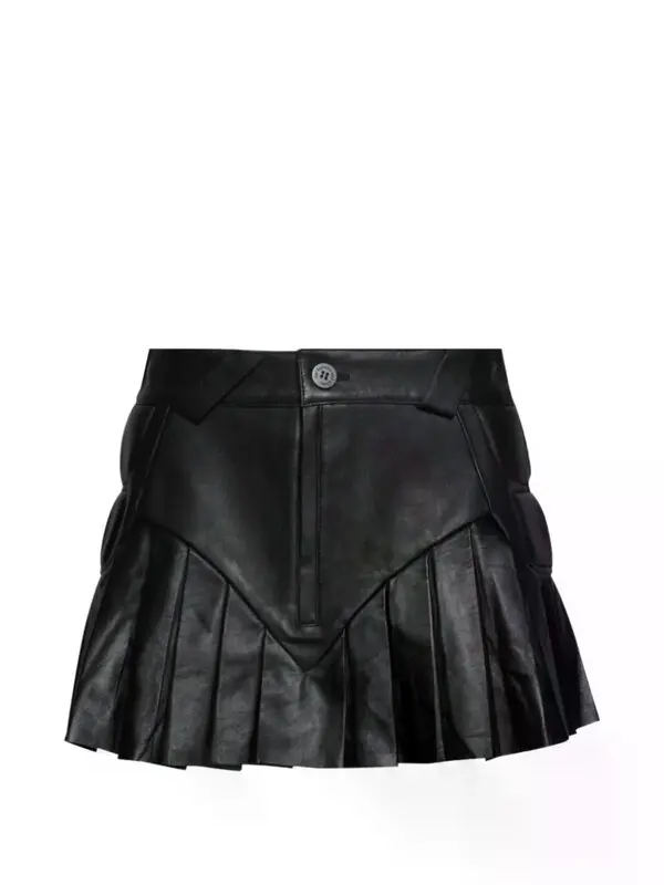 Natasha Zinko Leather Pleated Skirt