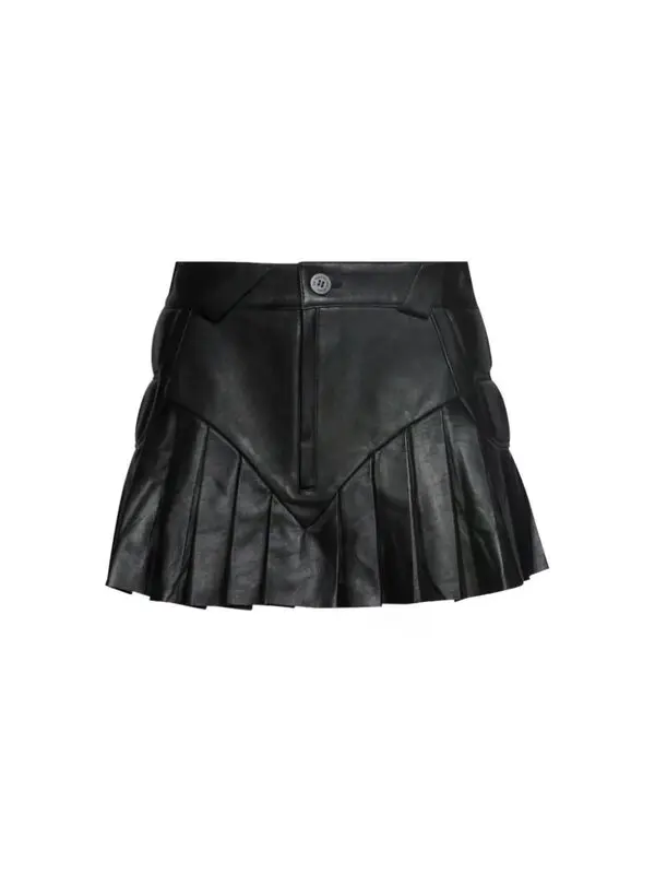Natasha Zinko Leather Pleated Skirt