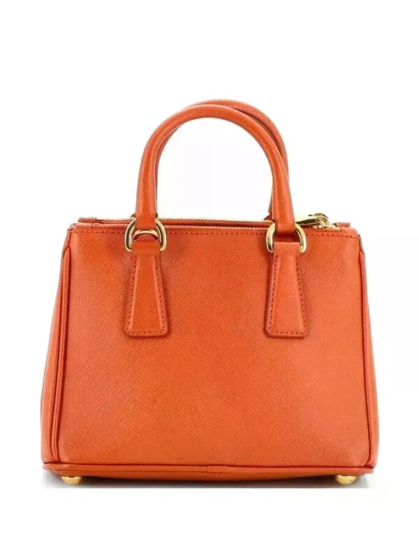 Prada Saffiano Leather Mini Tote - Orange | Editorialist