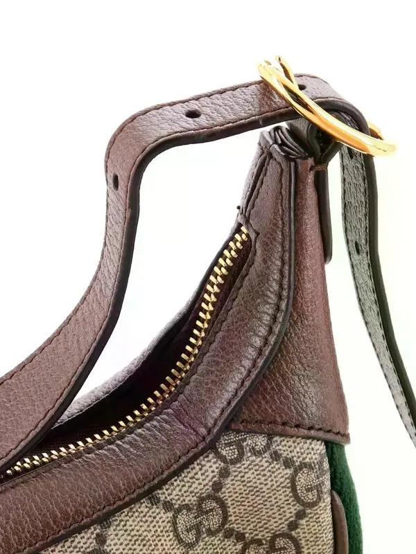 Gucci Ophidia Gg Coated Canvas Mini Hobo Bag - Brown