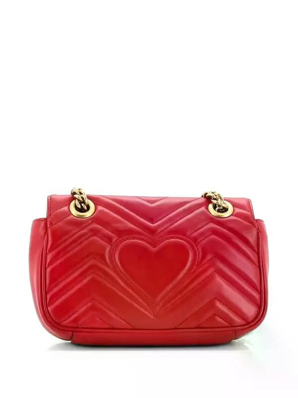 Gucci Matelassé Leather Mini Crossbody Bag - Red