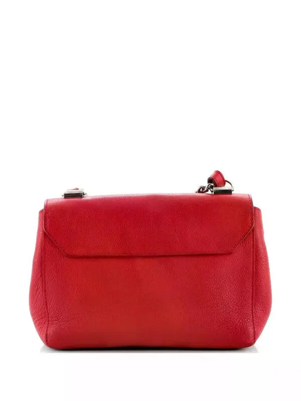 LOUIS VUITTON Lockme Ii Handbag Leather Bb Crossbody Bag - Red