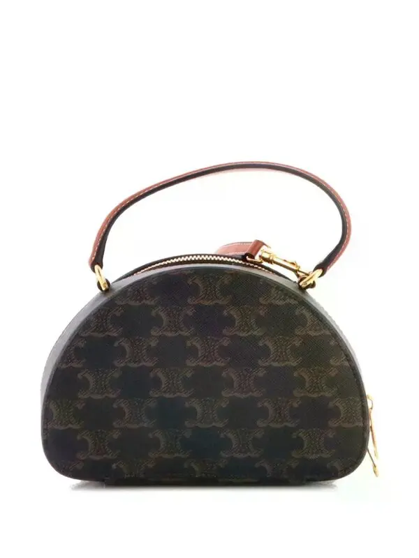 Celine Half Moon Case Triomphe Coated Canvas With Leather Pouch