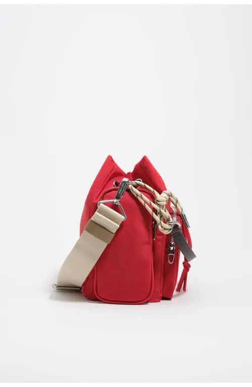 Bimba Y Lola Nylon Structured Crossbody Bag - Red