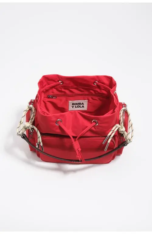Bimba Y Lola Nylon Structured Crossbody Bag - Red