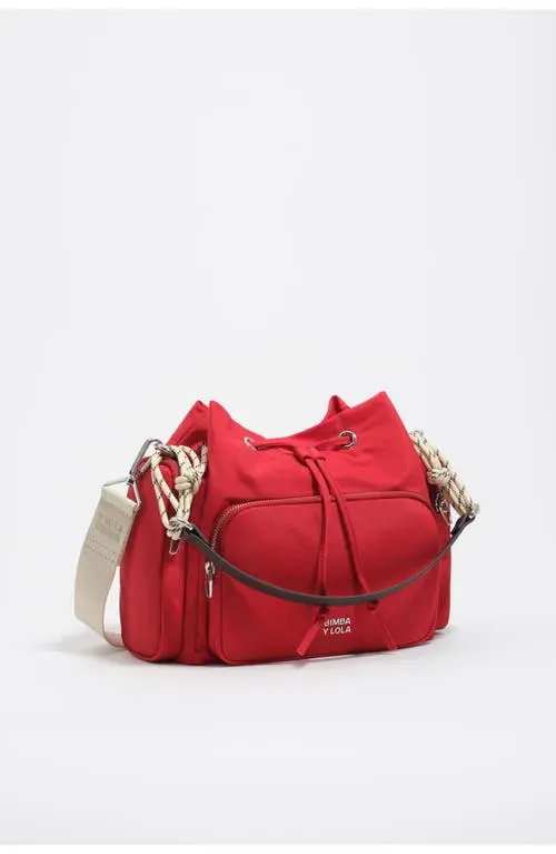 Bimba Y Lola Nylon Structure Crossbody Bag - Red