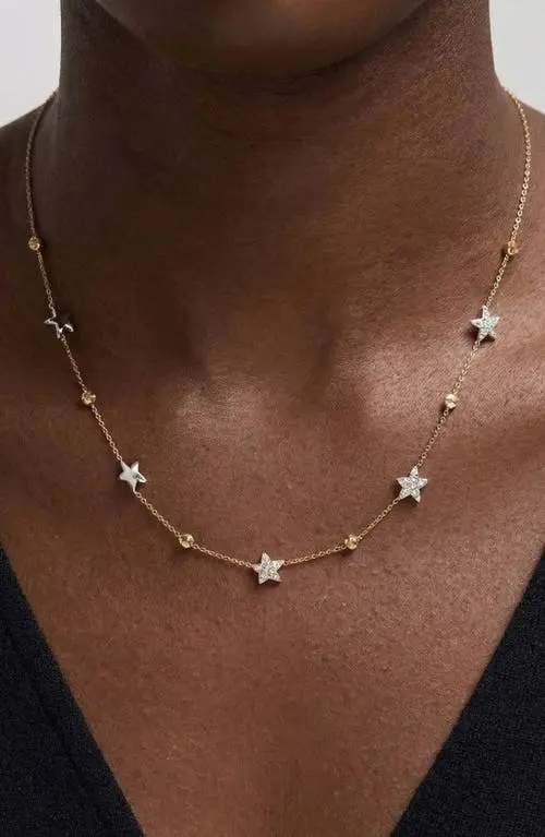 YOJ Gold Plated Flower Chain Necklace
