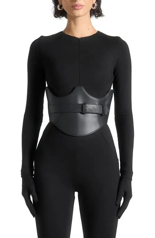 Manière De Voir Maniere De Voir Vegan Leather Corset Belt