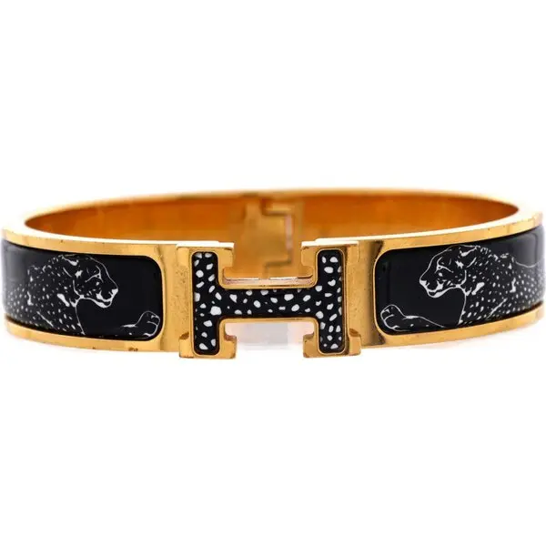 Hermès Clic H Bracelet Ed Enamel Extra Narrow - Print