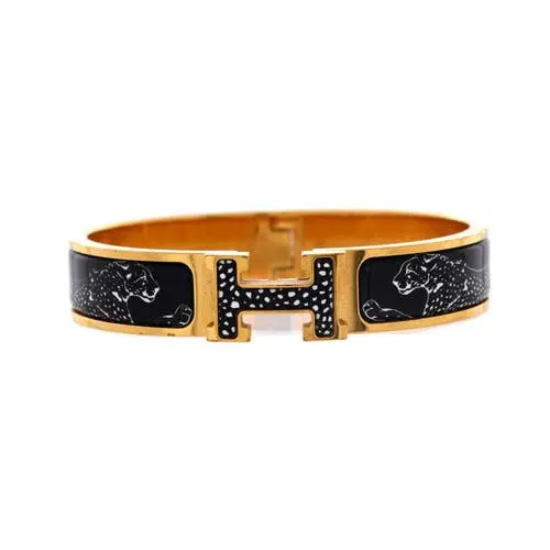 Hermès Clic H Bracelet Ed Enamel Extra Narrow - Print