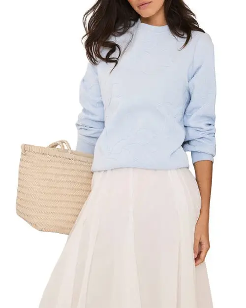 Mint Velvet Embroidered Crewneck Sweatshirt - Blue