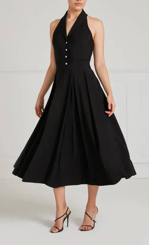 TEMPERLEY LONDON Elodie Halter Dress - Black