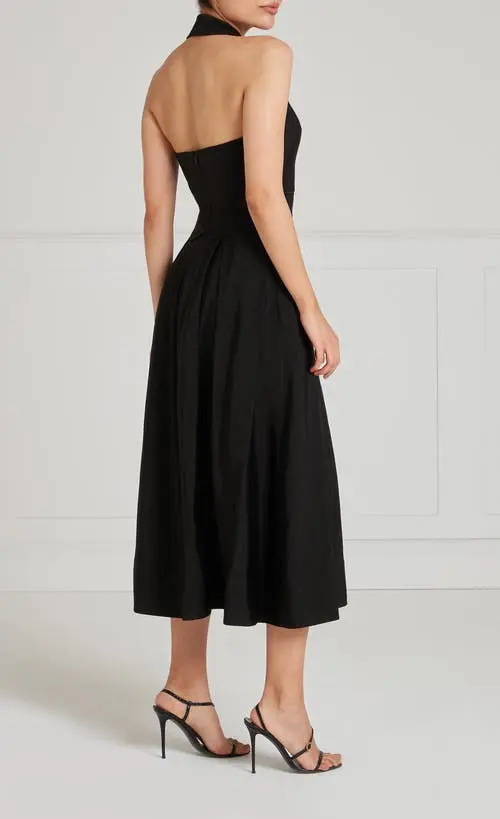 TEMPERLEY LONDON Elodie Halter Dress - Black