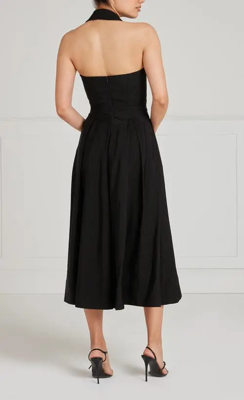 TEMPERLEY LONDON Elodie Halter Dress - Black