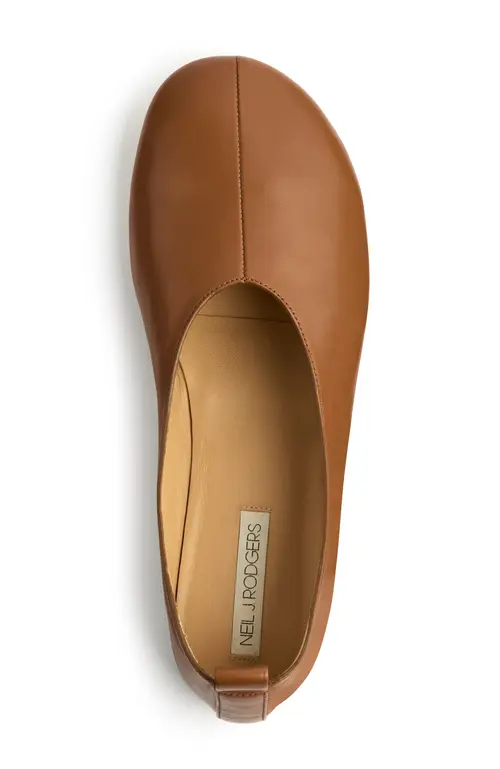 NEIL J. RODGERS Sabby Flat In Italian Nappa Leather - Cognac