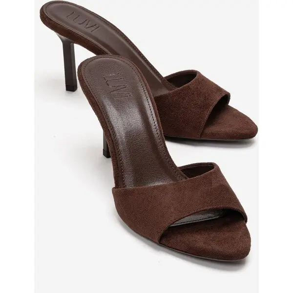 PROLOGUE SHOES Varelan Stiletto Sandal - Brown Suede