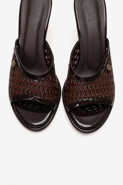 PROLOGUE SHOES Selvian Woven Stiletto Sandal