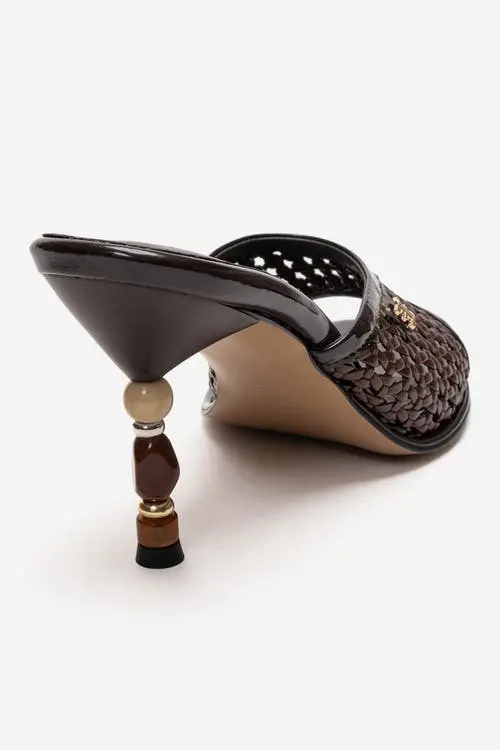 PROLOGUE SHOES Selvian Woven Stiletto Sandal