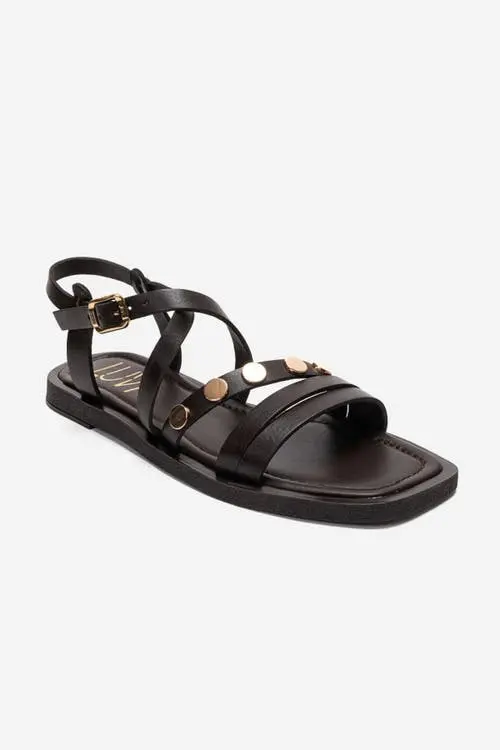 FOREVER & ALWAYS SHOES Poole Leather Multi Strap Sandal - Brown